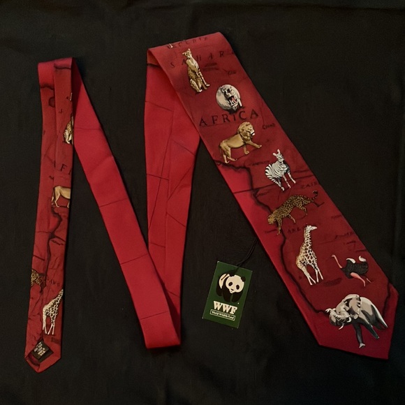 Wwf | Accessories | Vintage 995 Wwf World Wildlife Fund Mens Silk Tie ...